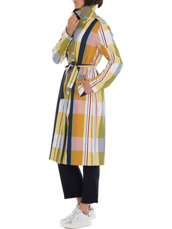Double-breasted long trench coat by Bottega Martinese