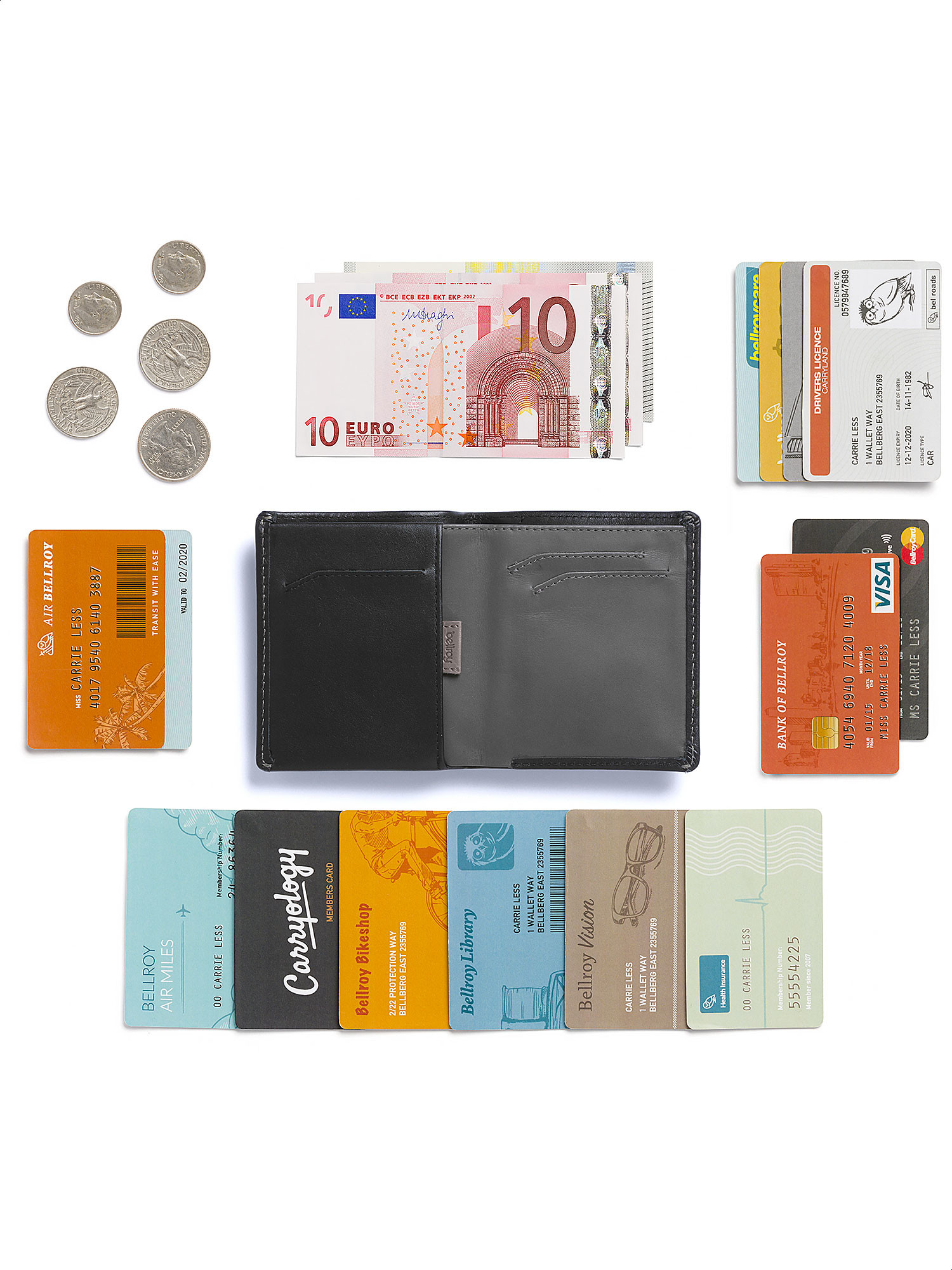 Bellroy black leather Note Sleeve Wallet