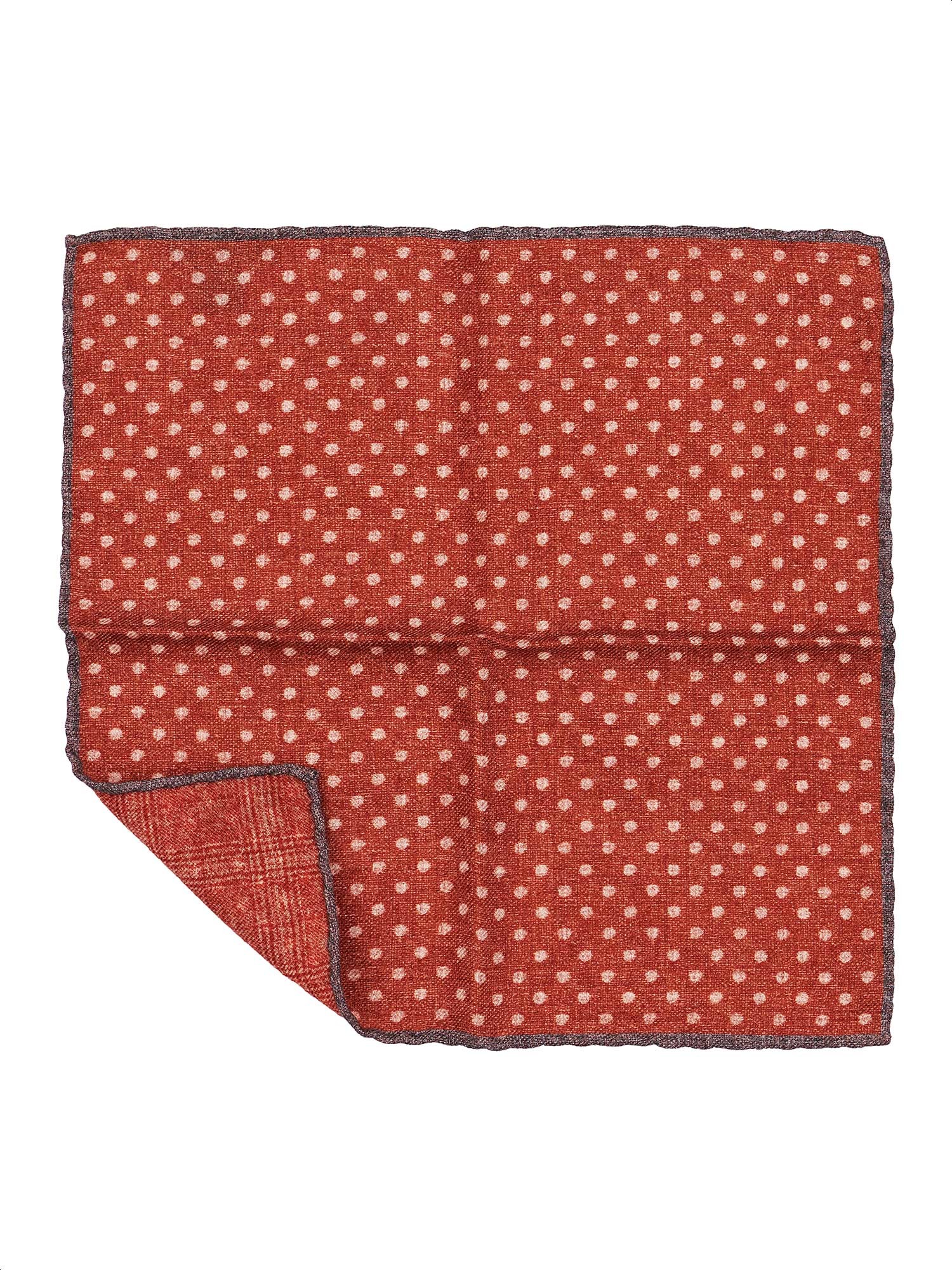 Rosi Collection - Orange double-side printed pocket square