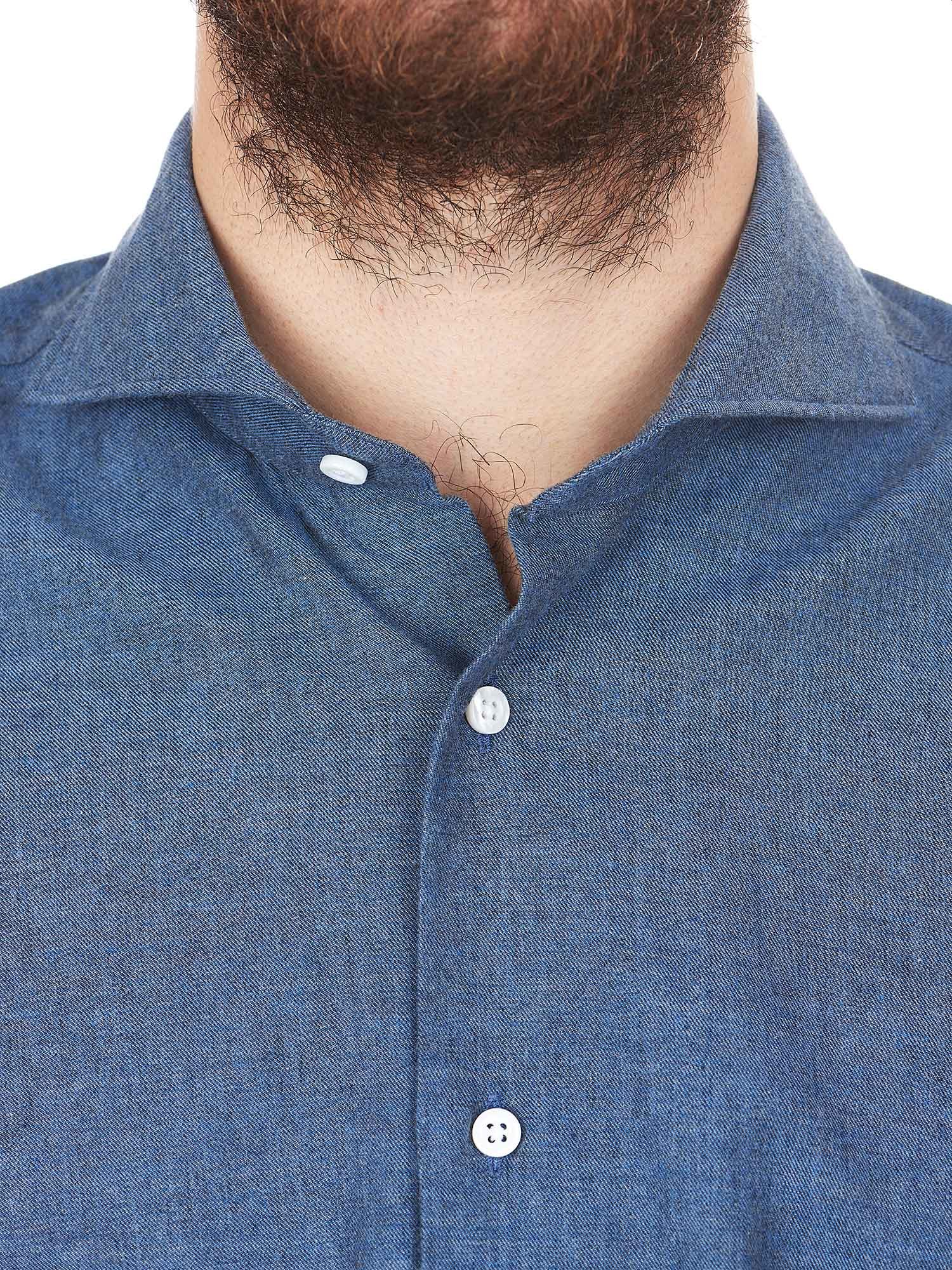 The Sartorialist - Men's solid color flannel shirt