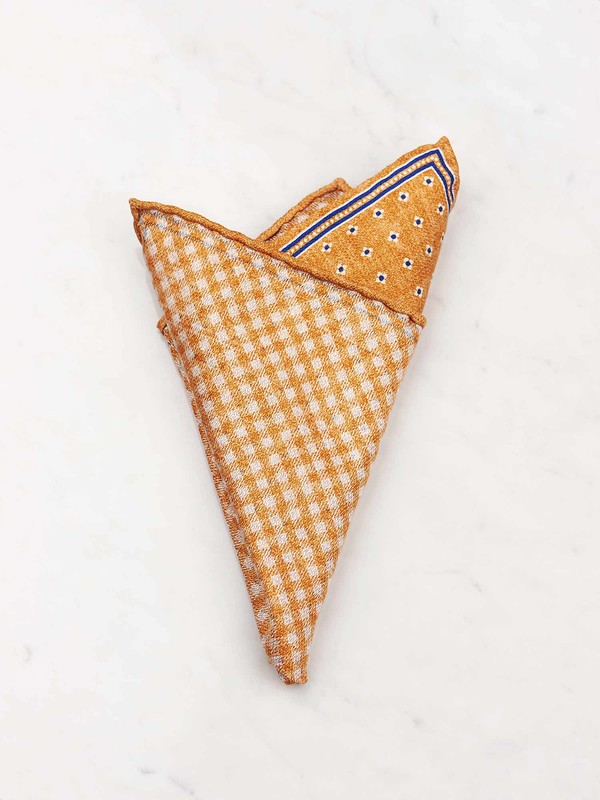 Pochette di pura seta gialla - Rosi