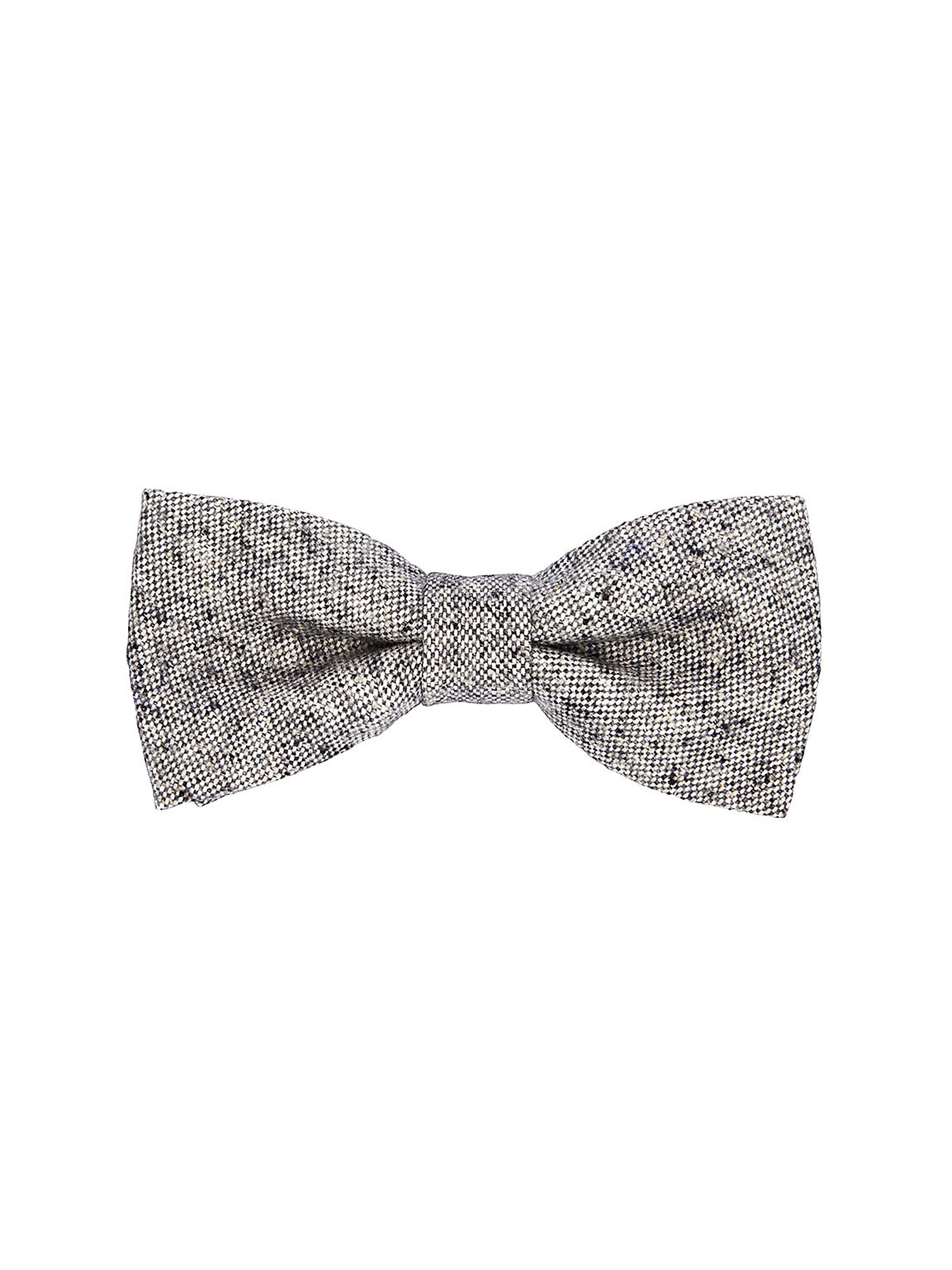 Knitted light grey pre-tied bow tie - Rosi Collection