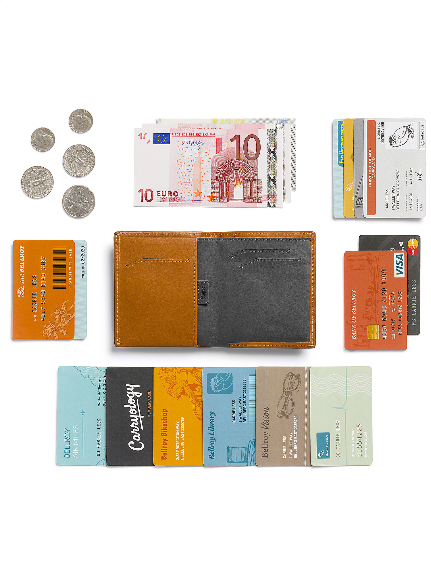 RFID Note sleeve in caramel leather