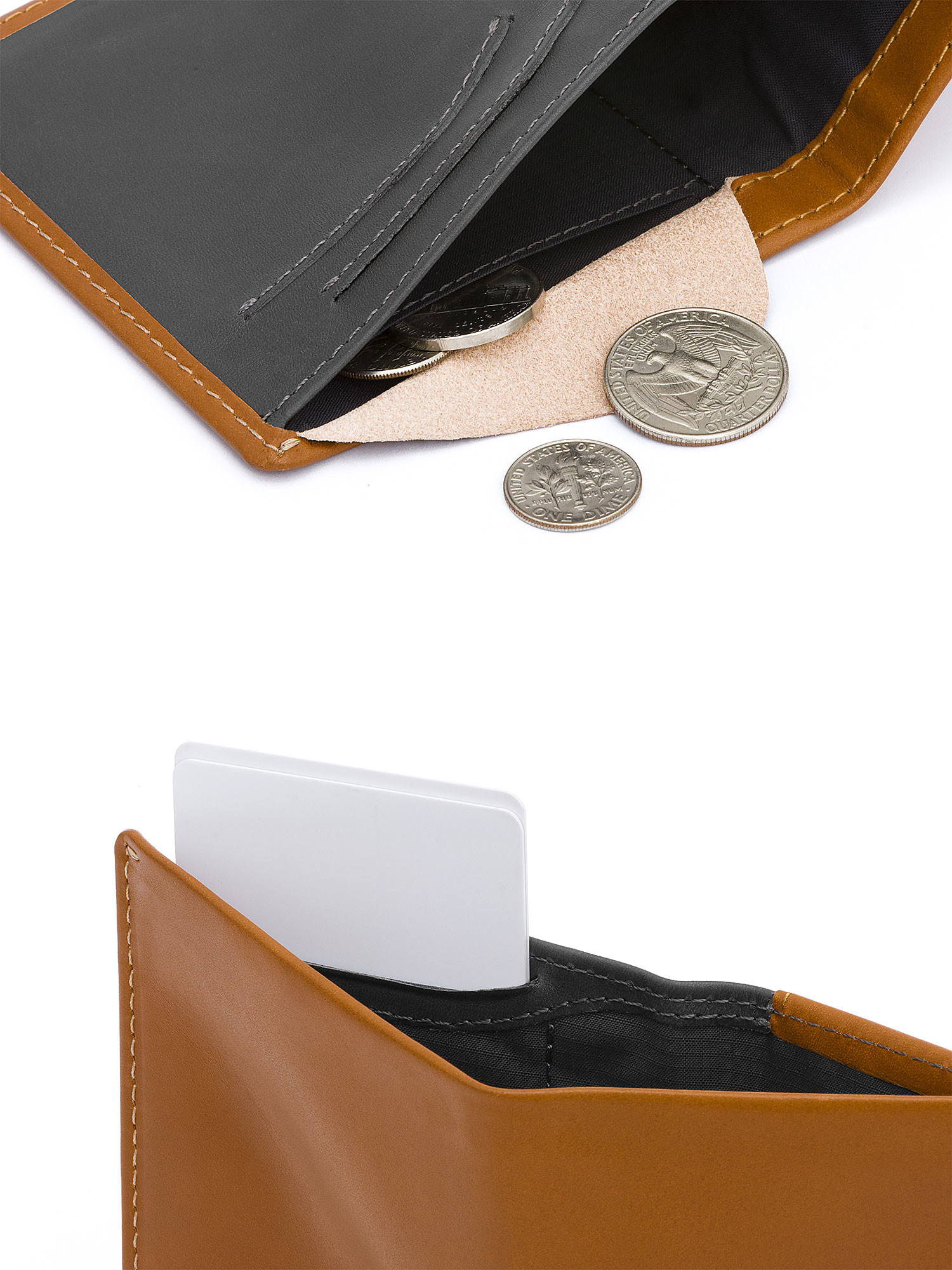 RFID Note sleeve in caramel leather