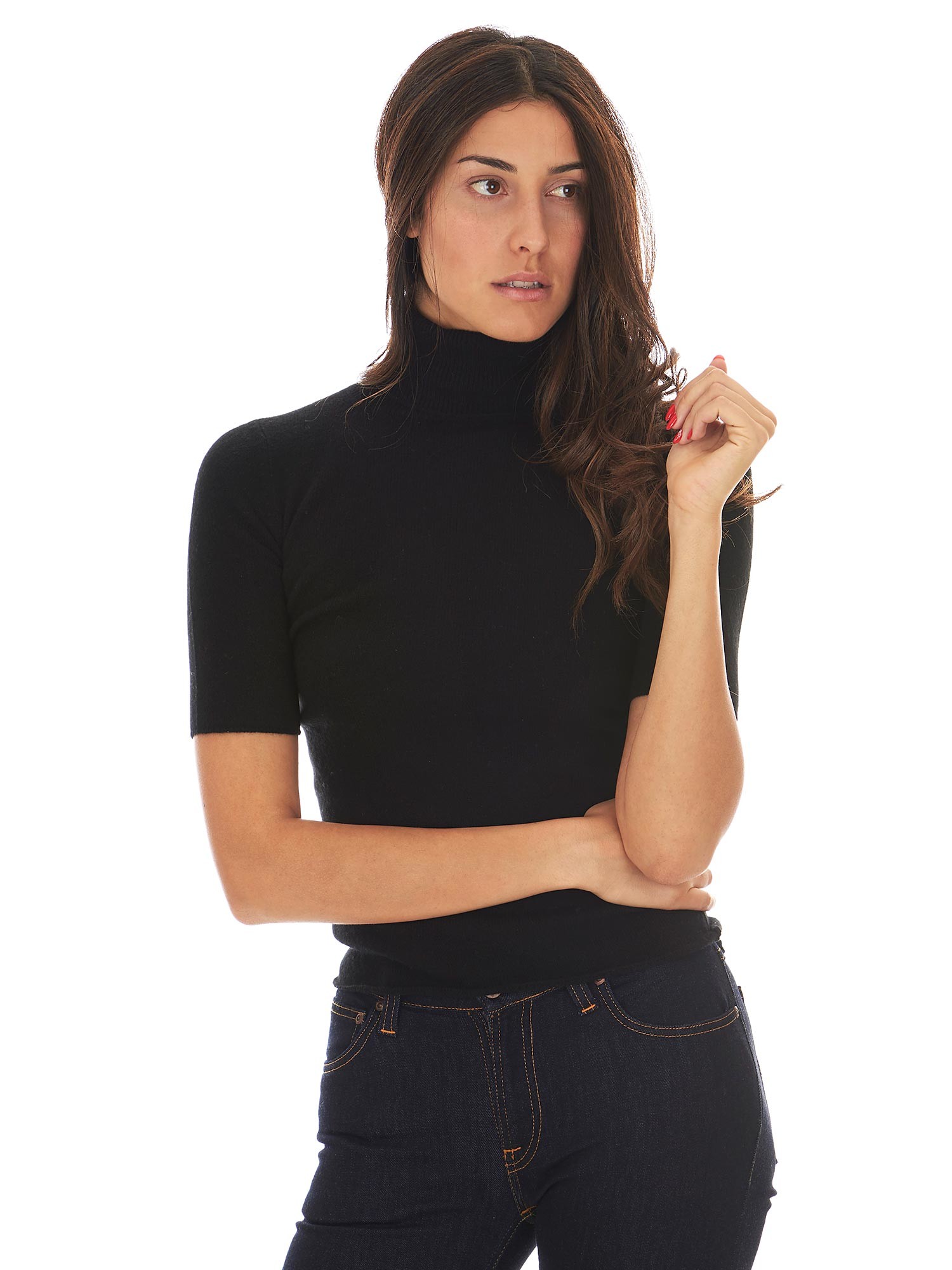 Rollkragenpullover und Kurzarm von "Il Borgo Cashmere"