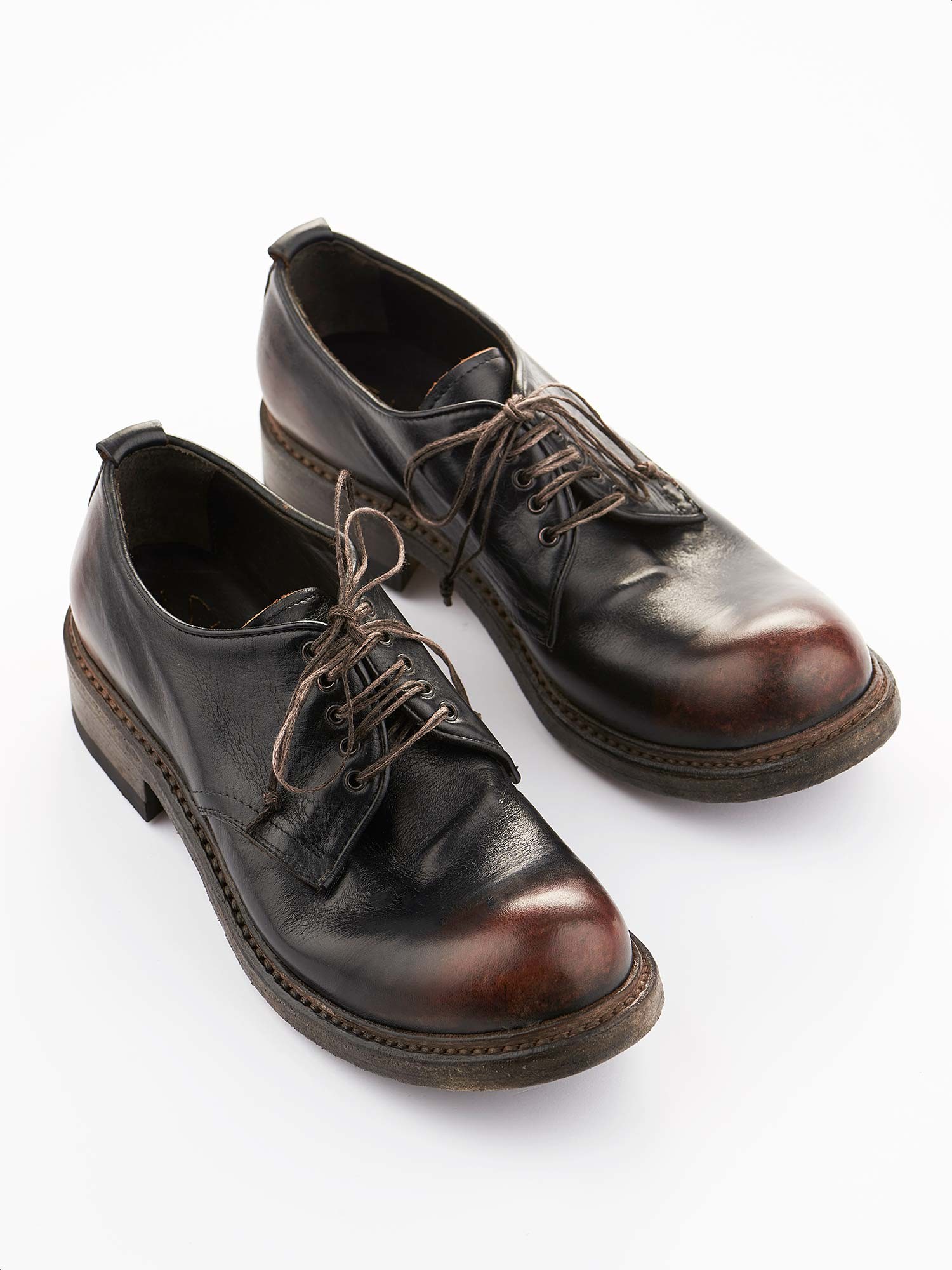 SHOTO - Scarpa da uomo in pelle marrone