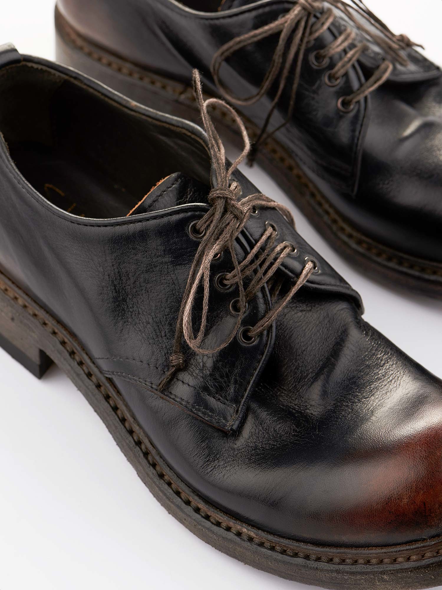 SHOTO - Scarpa da uomo in pelle marrone