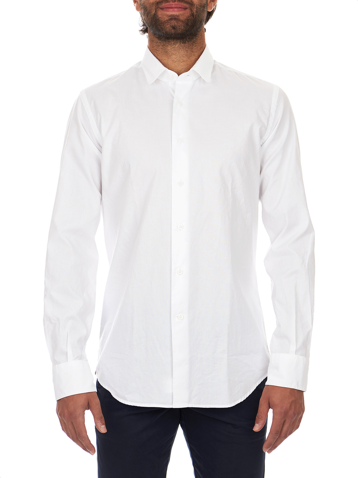Del Siena white shirt with club collar