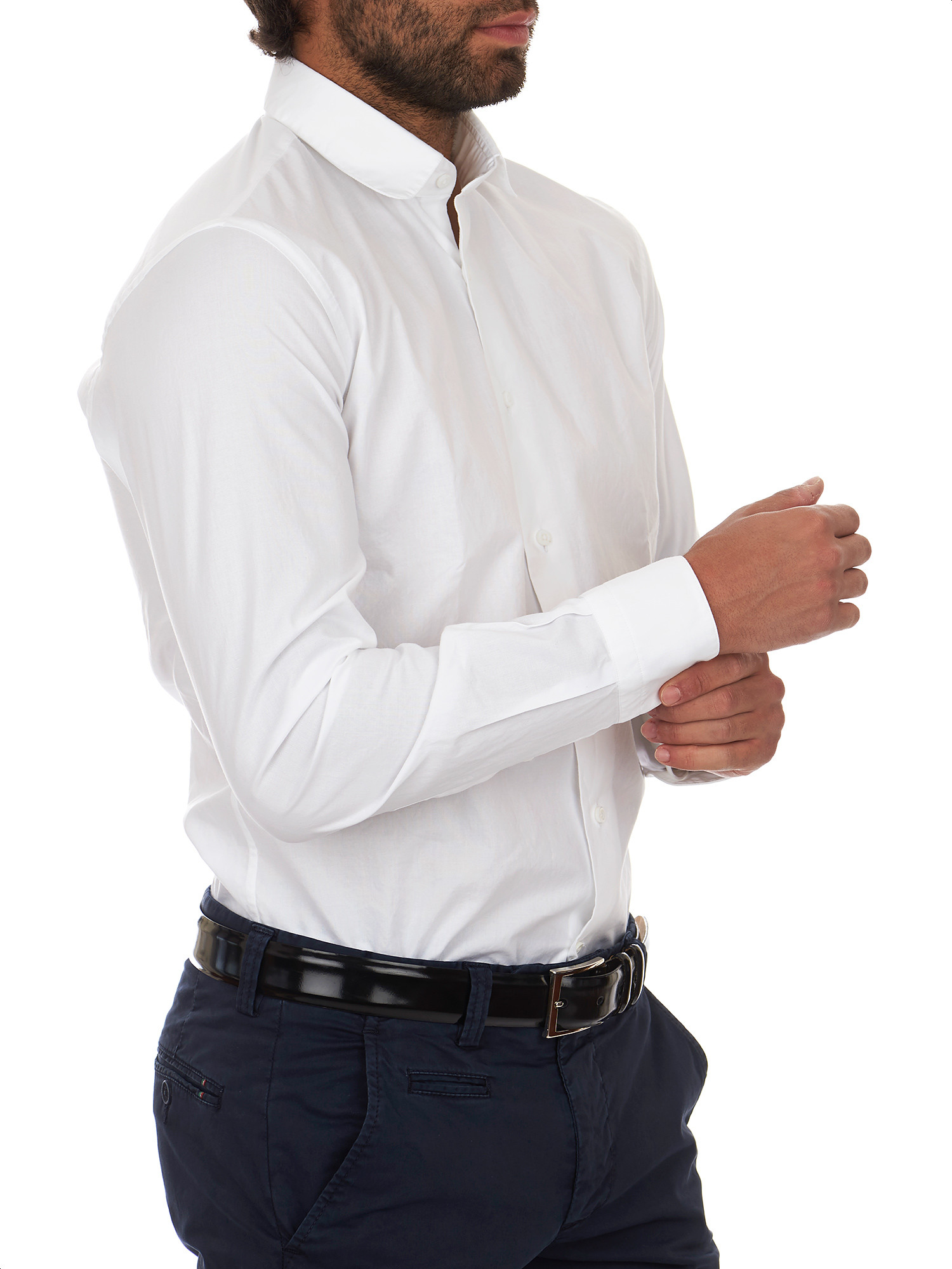 Del Siena white shirt with club collar