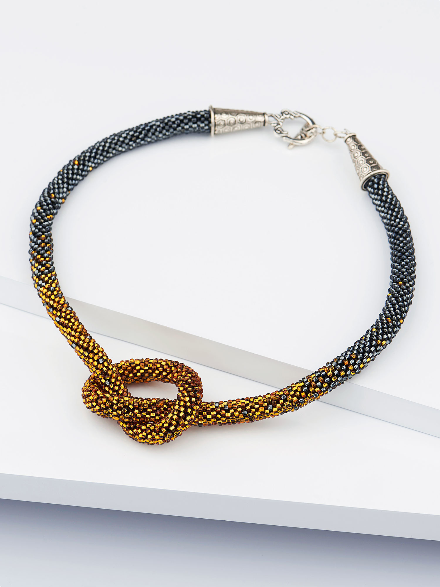 Collier de perles de verre - Knit Power