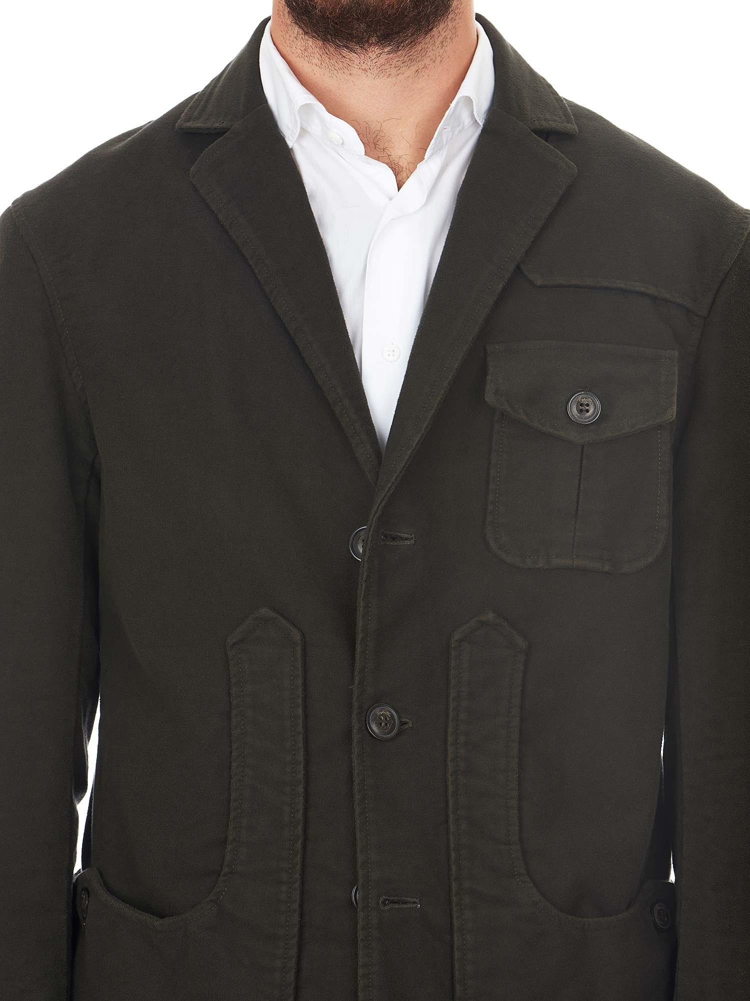 Capalbio - Three-button jacket in moleskin