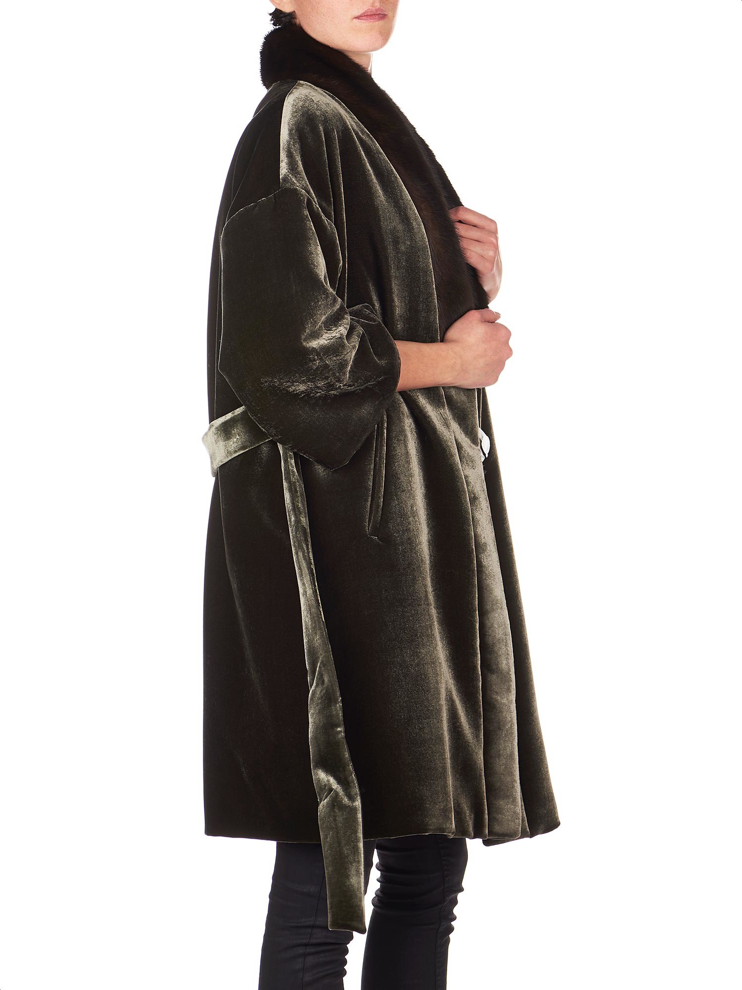 Woman's green velvet coat - Solleciti