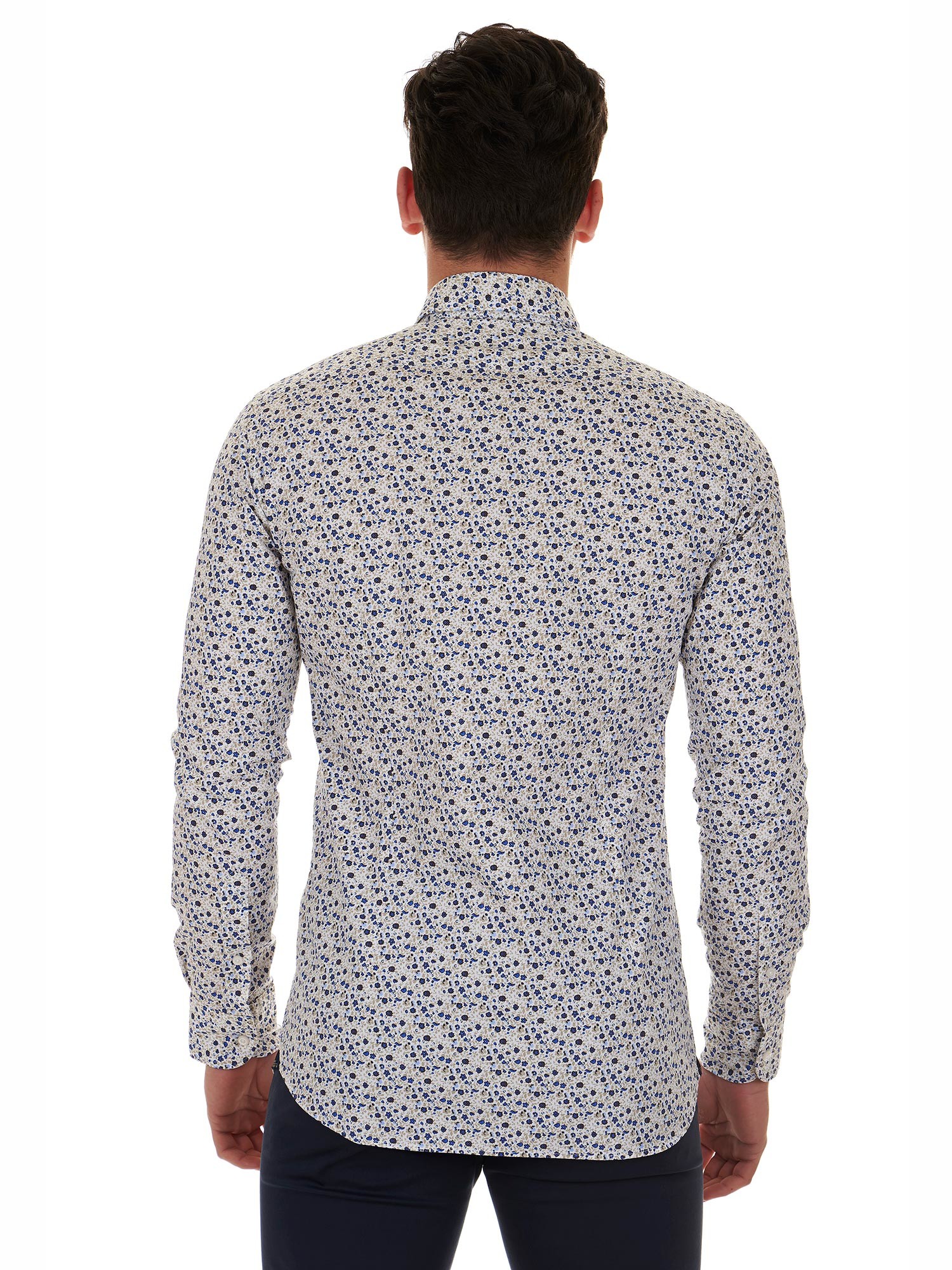 Shirt man DelSiena floral pattern 100% cotton