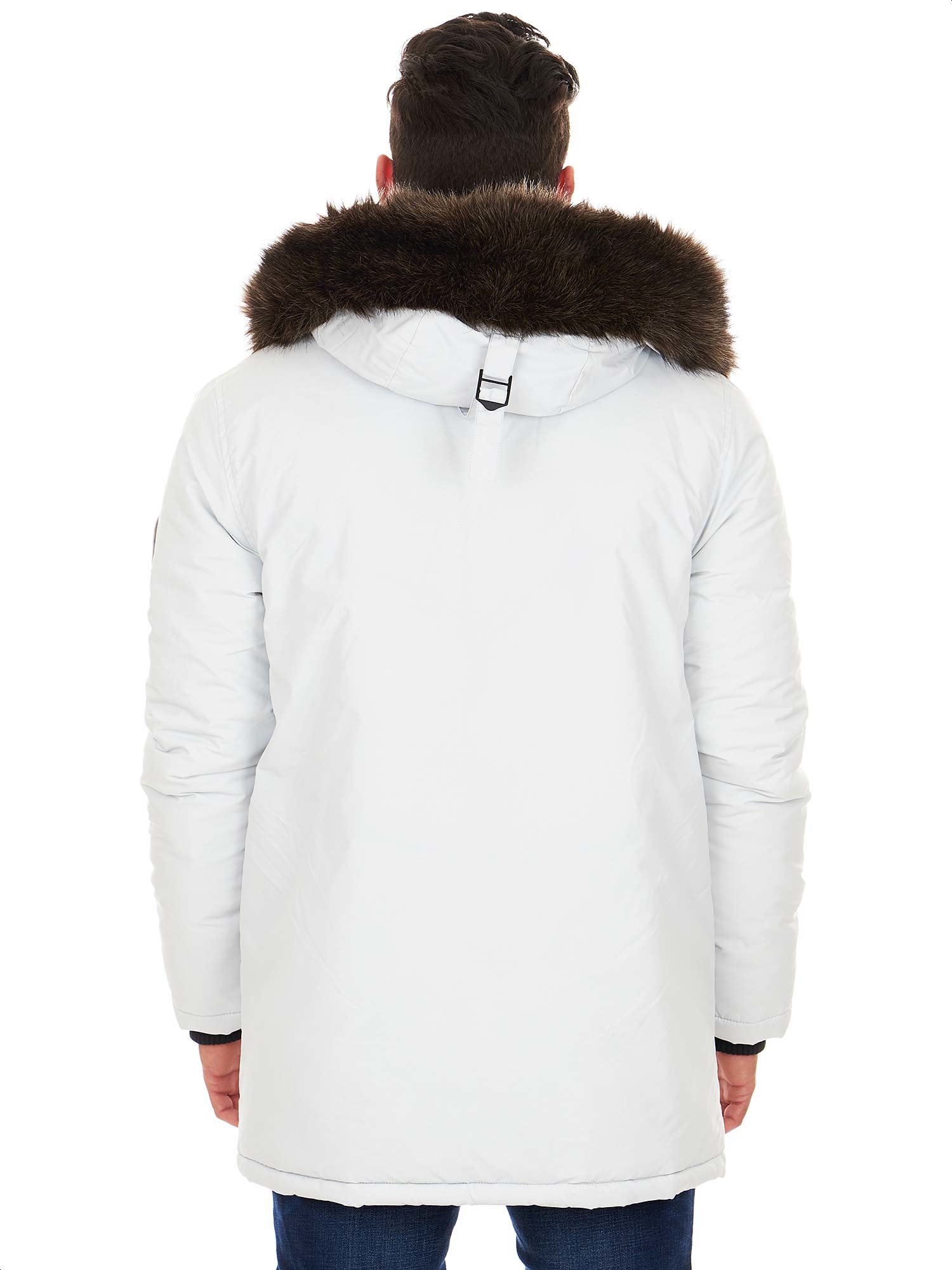 Superdry white jacket with hood