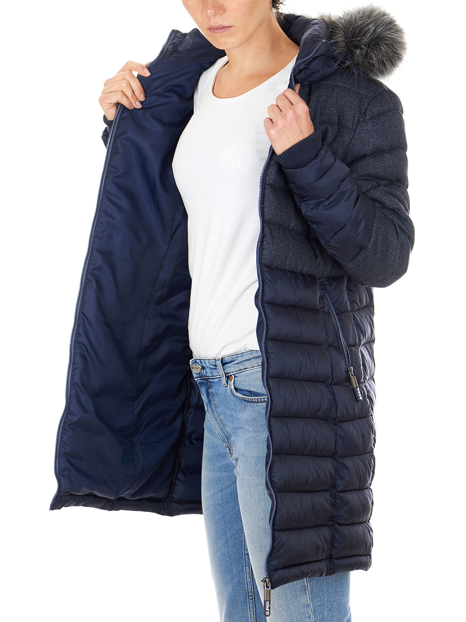 Blue padded jacket for women - Superdry